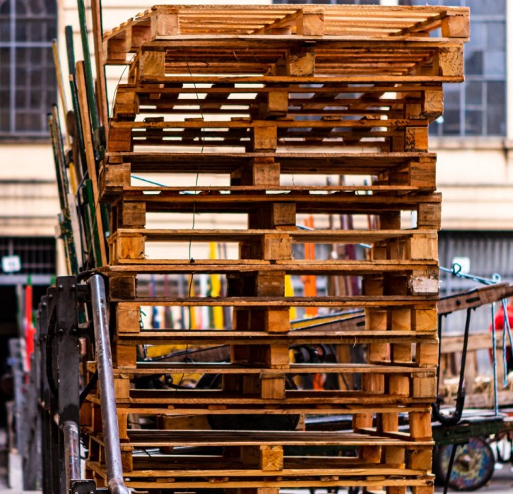 Kostenlose Abholung von Modulpaletten